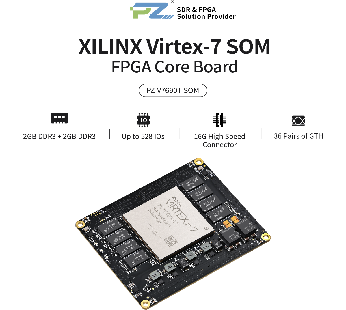 Puzhi FPGA Virtex-7 V7690T Core Board