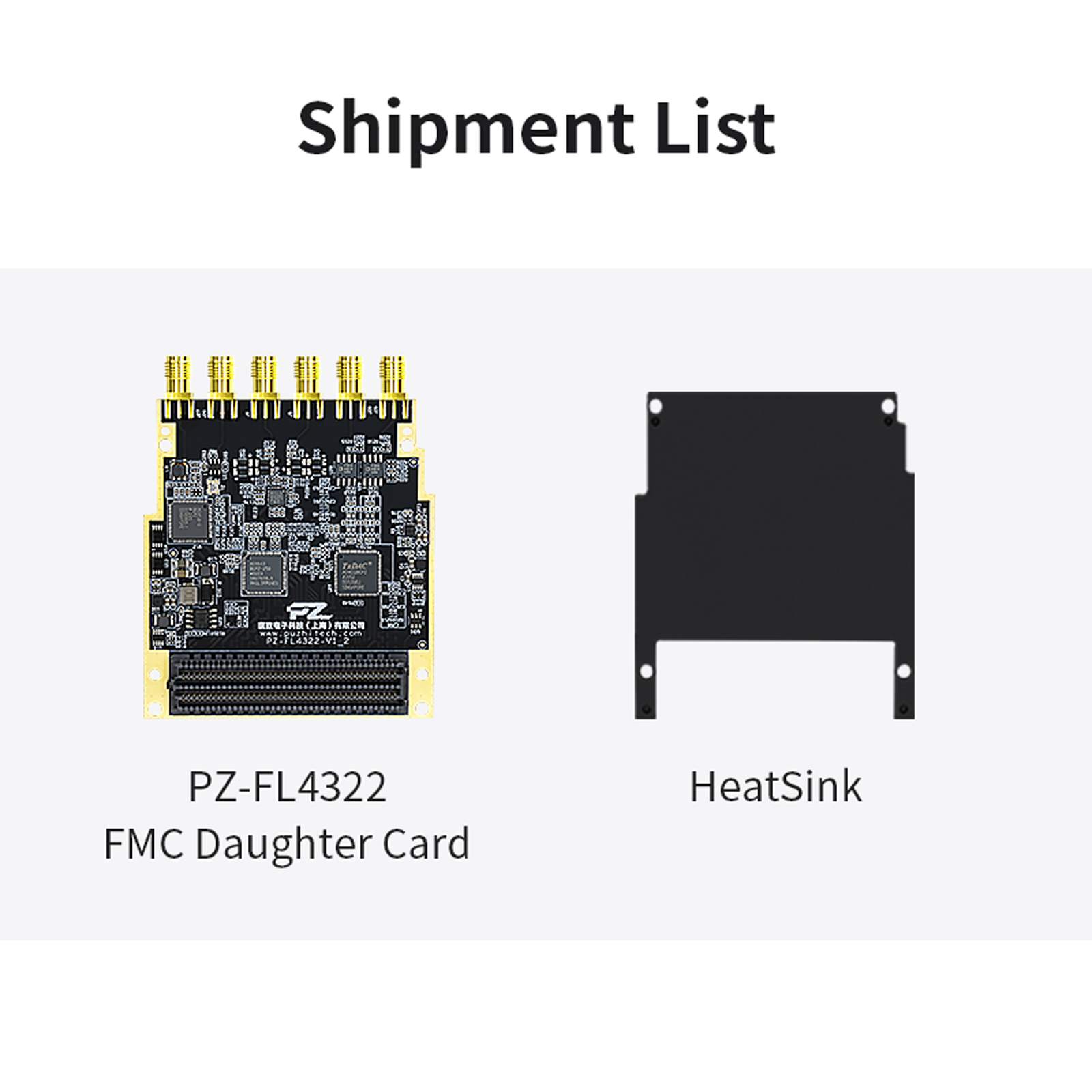 Puzhi FMC Card High Speed ADC AD9643 DAC AD9122
